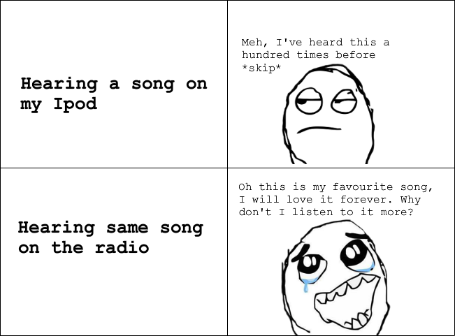 Ipod versus Radio :) Memedroid