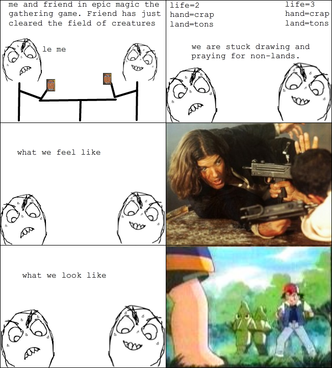 Magic the Gathering Rage (all land no spells) :) Memedroid