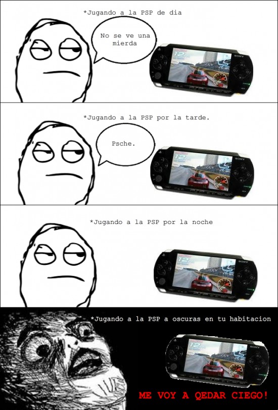 Jugando a la PSP :) Memedroid