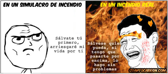 En un incendio :) Memedroid