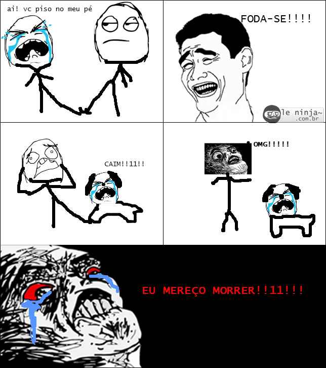 pisadas no pÃ© :) Memedroid