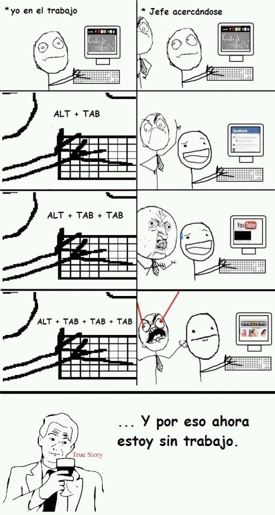 con la compu en el trabajo - Meme subido por ceyger :) Memedroid