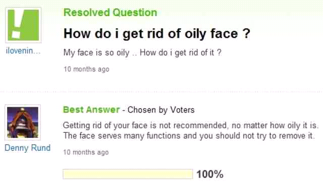 Oily Face Meme
