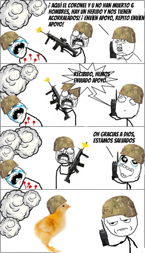 quien es el mejor soldado pollo - Meme subido por pancho_pistolas ...