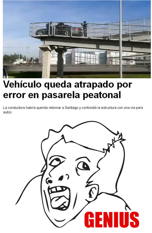 auto qeda atrapado - Meme subido por bastian_137 :) Memedroid