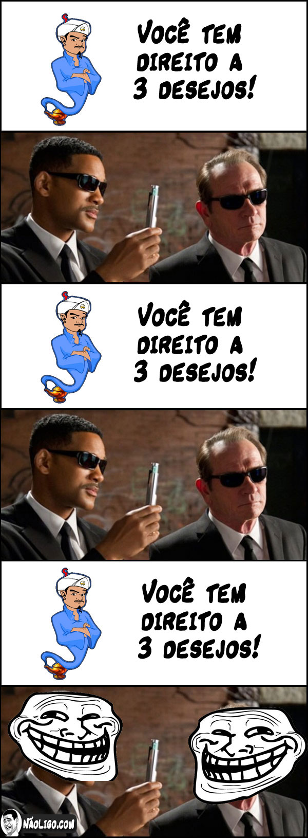 você tem 3 desejos! - Meme subido por tecnoman :) Memedroid