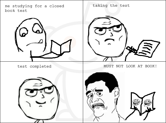 Closed book tests - Meme by mrcartires :) Memedroid