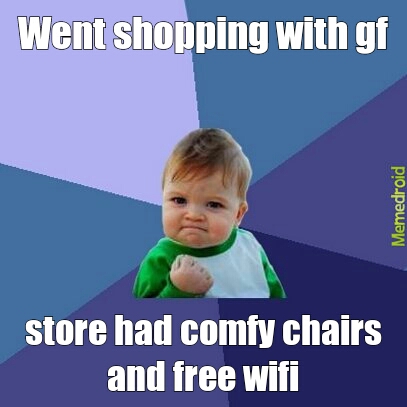 every guy in store was sitting and on their phone - Meme by car_ramrod ...